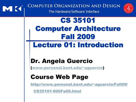 Ppt Cs 35101 Computer Architecture Fall 2009 Lecture 01 Introduction