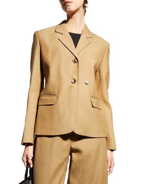 Recto Single Breasted Pin Tuck Jacket Neiman Marcus