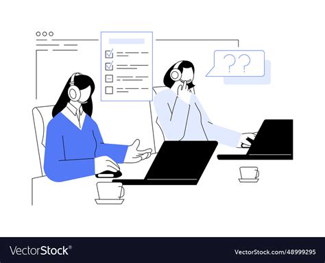 Computer Assisted Telephone Interview Abstract Vector Image