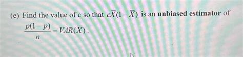 Solved B Find The Rao Cramer Lower Bounde Find The