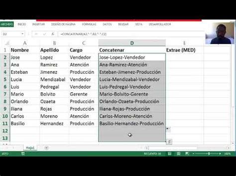 Ejercicio Con Funciones Concatenar Y Extrae Med YouTube