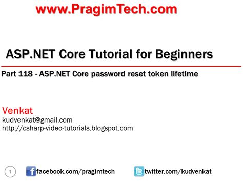 Sql Server Net And C Video Tutorial Aspnet Core Password Reset
