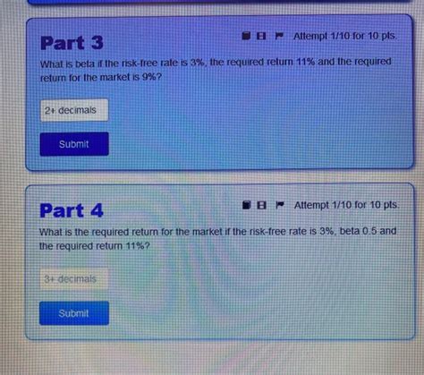 Solved Intro Use The Required Retum Beta Equation From The