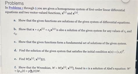 Solved Problems In Problems 1 Through 6 You Are Given A