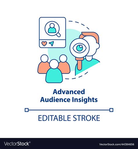 Advanced Audience Insights Concept Icon Royalty Free Vector