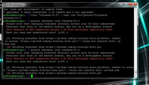 ftl error beta 5 0 pi hole userspace