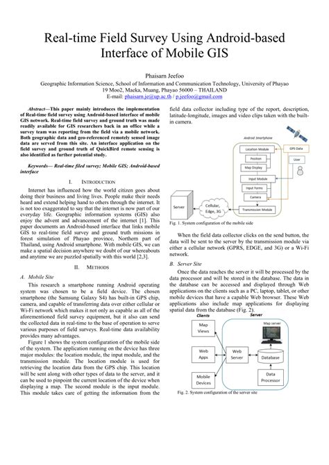 Pdf Real Time Field Survey Using Android Based Interface Of Mobile Gis