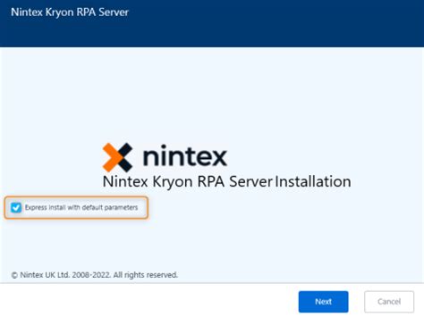 Nintex RPA Server Installation