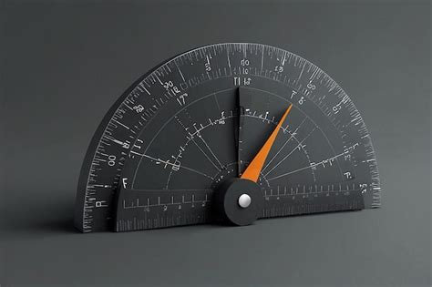 Protractor Ruler Measuring Tool 3d Vector Icon Cartoon Minimal Style