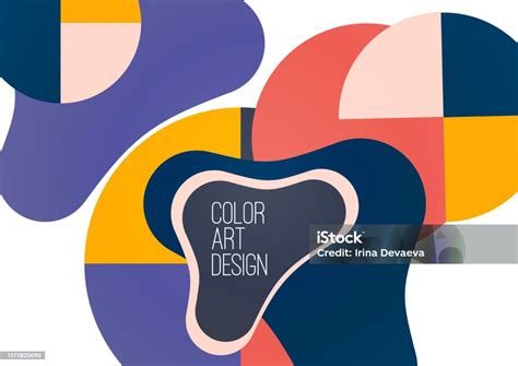 포스터 커버 디자인의 추상적인 기하학적 패턴 배경 텍스처 원과 매끄러운 모양의 최소 색상 벡터 배너 템플릿 벡터 0명에 대한