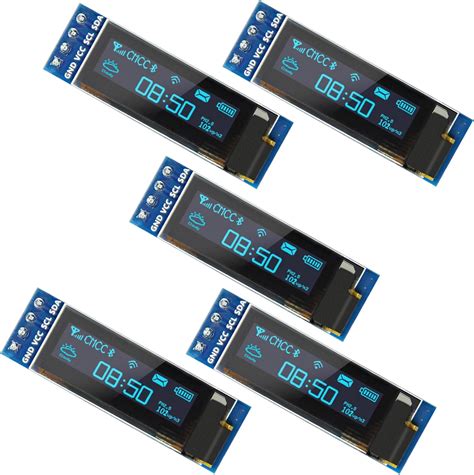Ipistbit 5 Pcs 091 Inch I2c Oled Display Module 128x32 India Ubuy