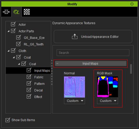 Dividing Cloth Material Areas By Rgb Mask