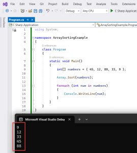 How To Sort An Array In C With Examples Aspdotnethelp