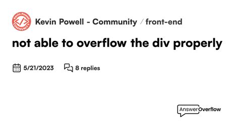 Not Able To Overflow The Div Properly Kevin Powell Community