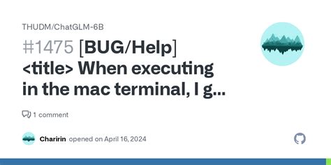 Bughelp When Executing In The Mac Terminal I Get The Error