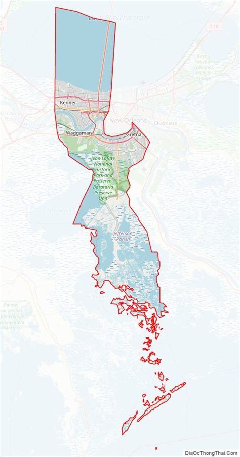 Map Of Jefferson Parish Louisiana Artofit