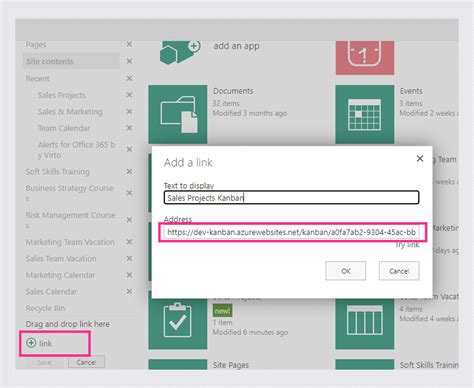 How To Add Kanban Board Link To Quick Launch