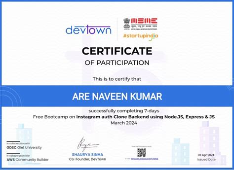 Are Naveen Kumar On Linkedin Devtown Bootcampsuccess Nodejs