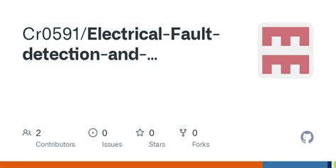 github cr0591 electrical fault detection and classification