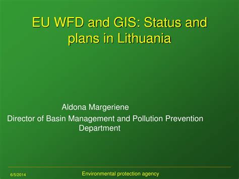 ppt eu wfd and gis status and plans in lithuania powerpoint