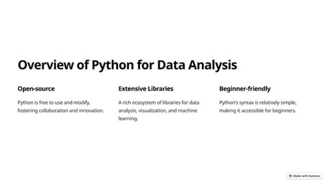 Data Analysis And Visualization In Python 1pptx