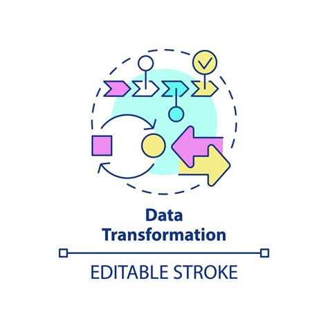 data transformation concept icon data mining process abstract idea thin line illustration