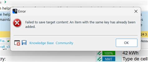Failed To Save Target Content An Item With The Same Key Has Already