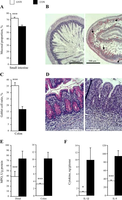 Mucosal Proportion Goblet Cells And Inflammatory Markers In Download Scientific Diagram