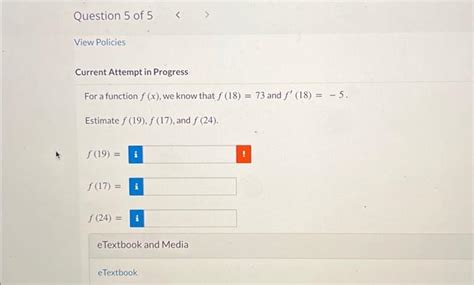 solved question 5 of 5 view policies current attempt in