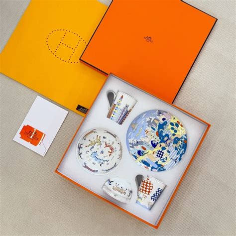 Hermes Plates Set Hermes Dishware Hermes T Box Design Hermes