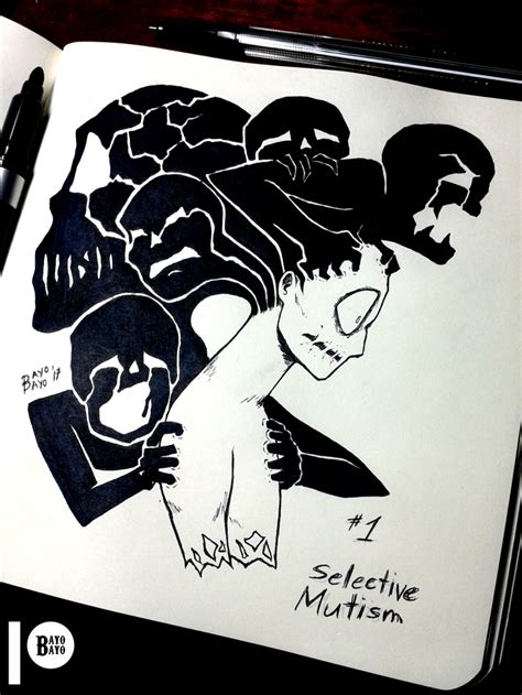 Inktober 1 Selective Mutism By Bayobayo On Deviantart
