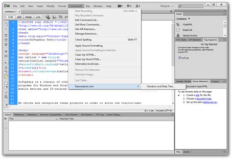 Random And Daily Text For Dreamweaver Download Softpedia