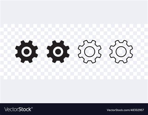 Settings Icons Black Gear Cogwheel Royalty Free Vector Image