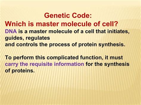 Genetic Code Properties Ppt