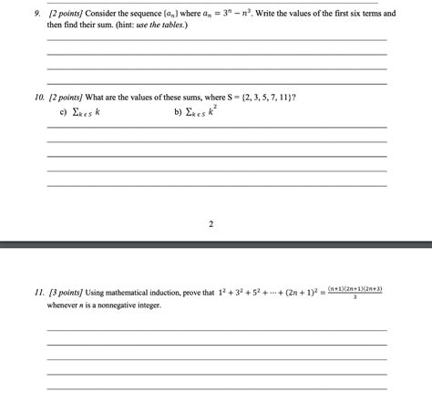 Solved 9 2 Points Consider The Sequence An Where An Chegg Com
