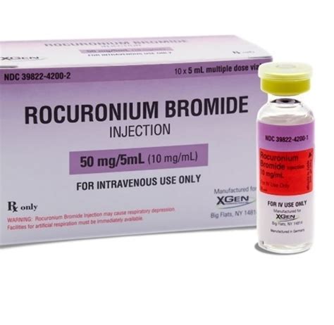 Rocuronium Bromide Injection 10 Mgml Multiple Dose Vial 5ml 10tray