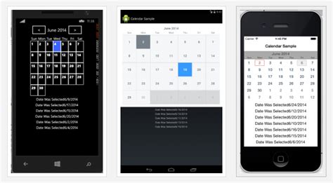 GitHub Rid Z Xamarin Forms Calendar This Is A Calendar Control That Works Within The Xamarin
