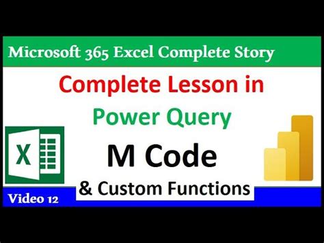 Free Video M Code Class From Basic To Advanced Power Query Excel