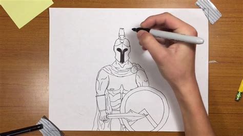 How To Draw A Spartan Warrior Easy