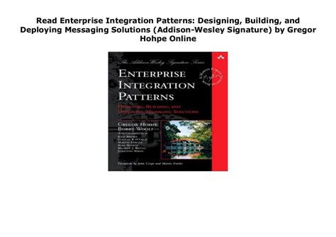 Read Enterprise Integration Patterns Designing Building And