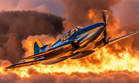 Lexica 1950 Thunderjet Plane In The Sky In Flames