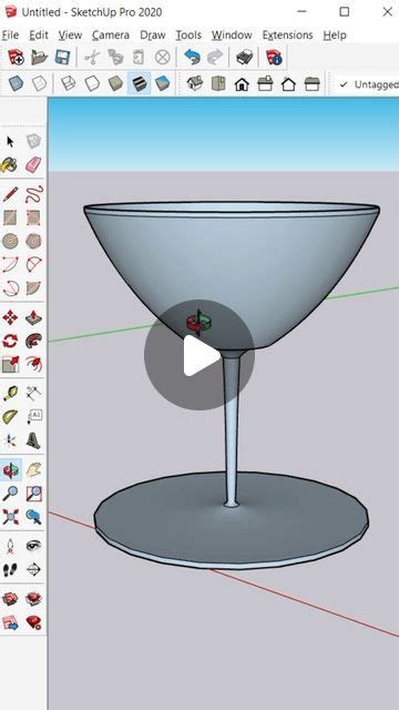 Shailey Rajput On Instagram Easy Wine Glass In Sketchup🍷 🤗 Reels Sketchup Cad 3d