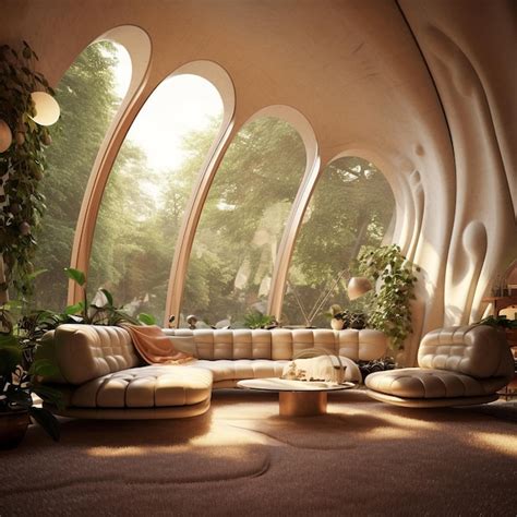 Premium Photo Interior Space Midcentury Minimal In Sphere House