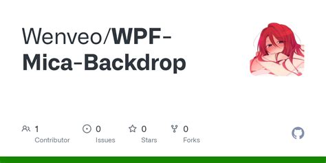 Github Wenveowpf Mica Backdrop