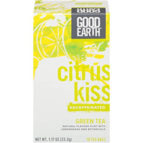 Good Earth Citrus Kiss Decaffeinated Green Tea 18 Ct Kroger