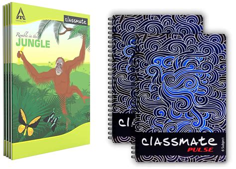 Classmate Notebook Unruled And Classmate Pulse Spiral Notebook 240 Mm