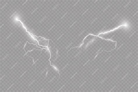 Premium Vector Lightning Effect Thunderstorm Light Effect Electricity