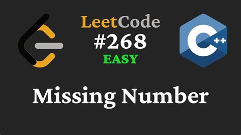 Missing Number Leetcode 268 C Youtube