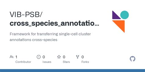 Github Vib Psbcrossspeciesannotationtransfer Framework For