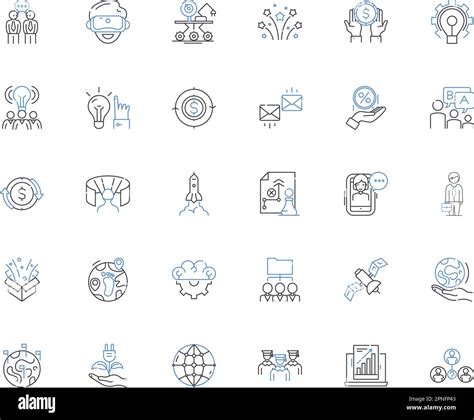 Advancement line icons collection. Progression, Growth, Improvement, Development, Evolution ...
